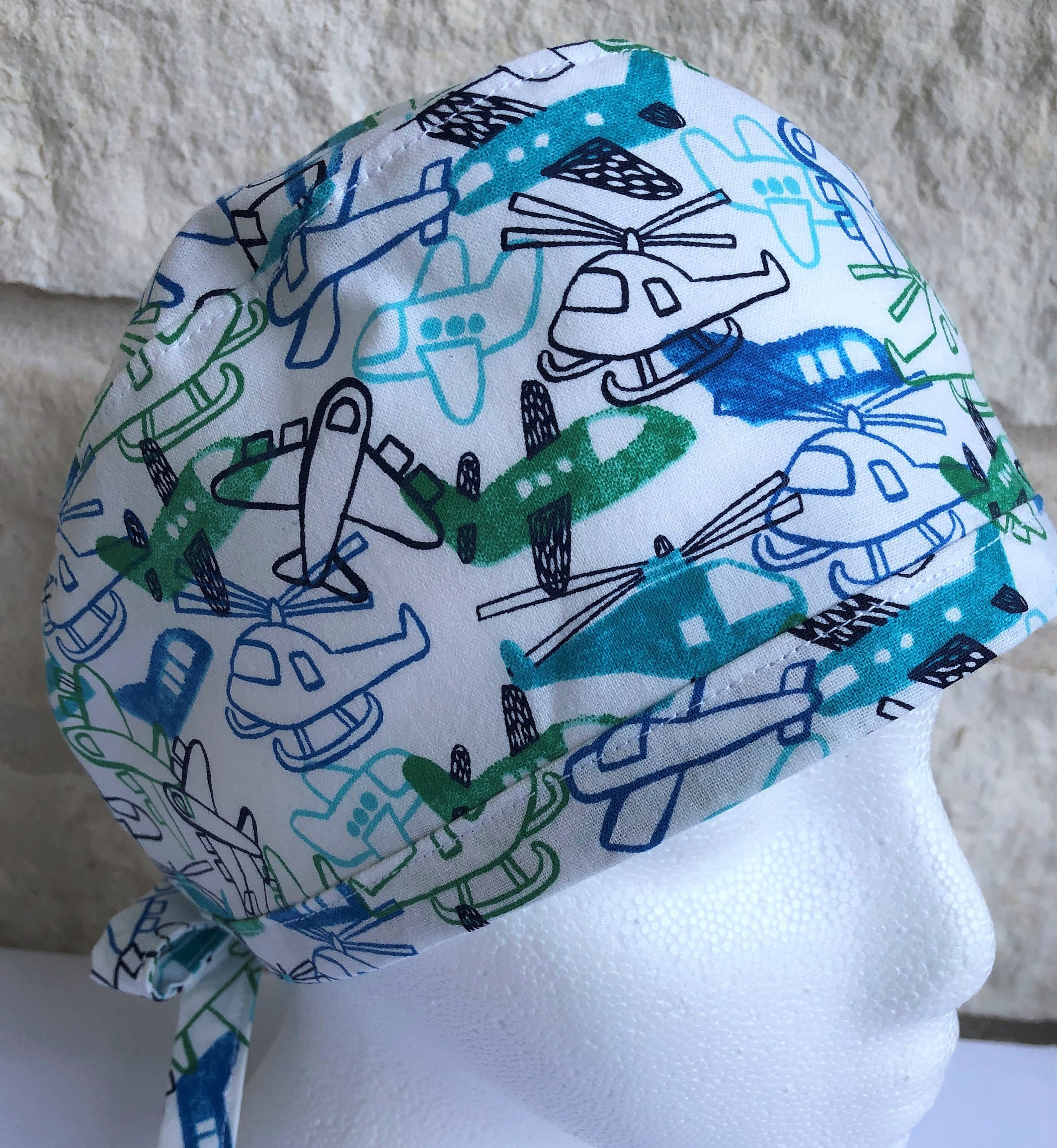 Airplane Helicopter Scrub Cap Surgical Cap Doctor - Etsy