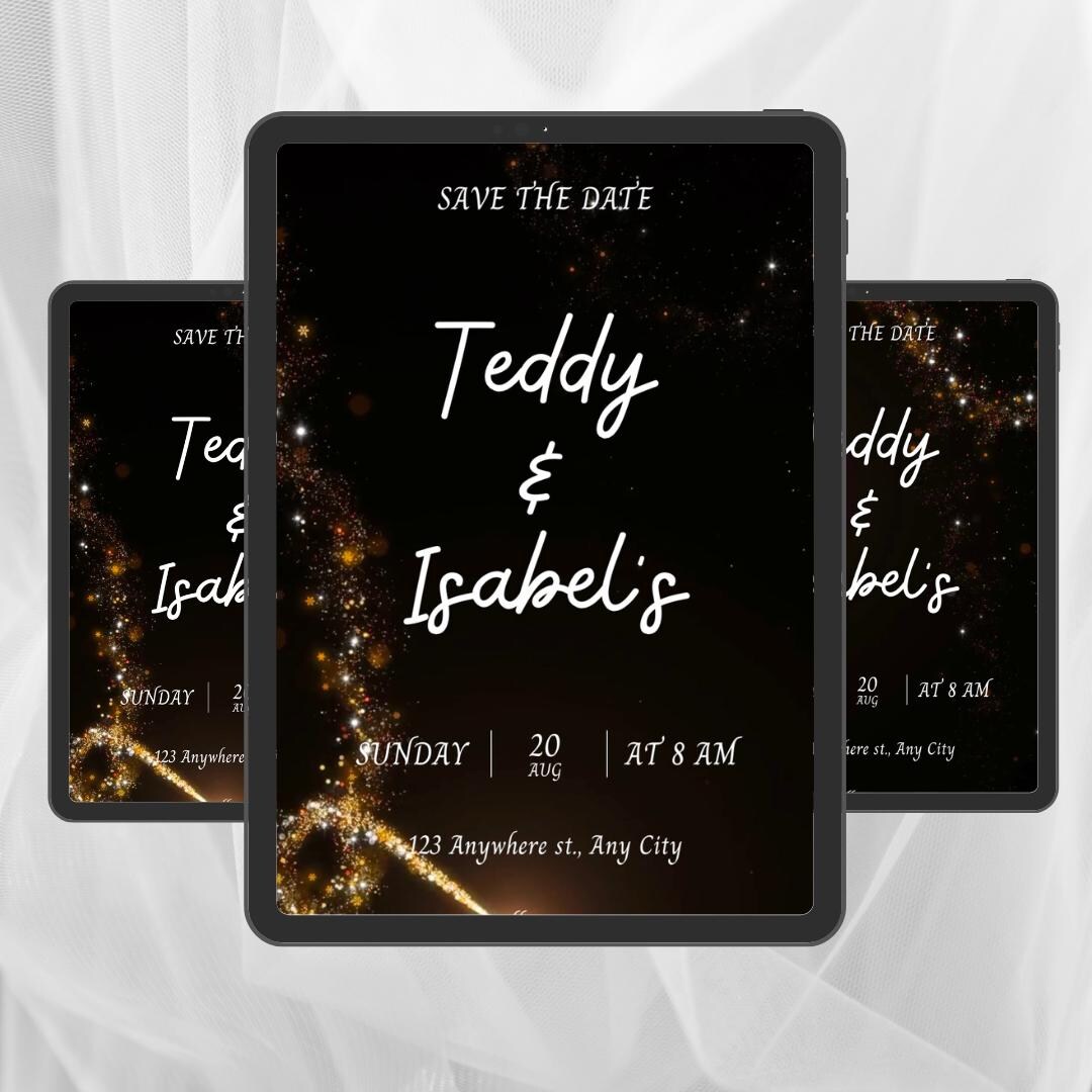 Animated Wedding Invitation (A Spark Between Us) - Etsy