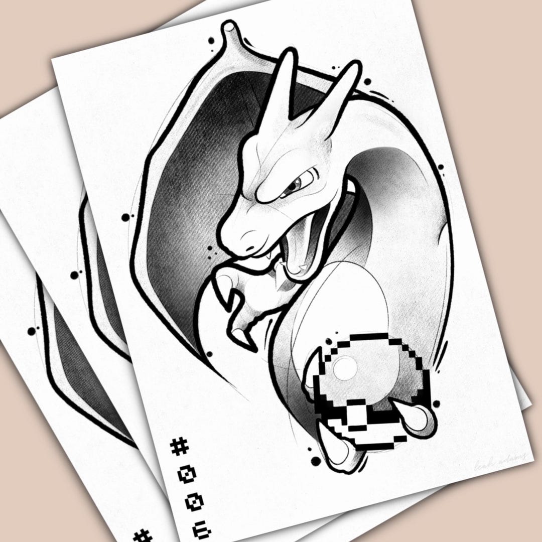 A4 Charizard Art Print - Etsy