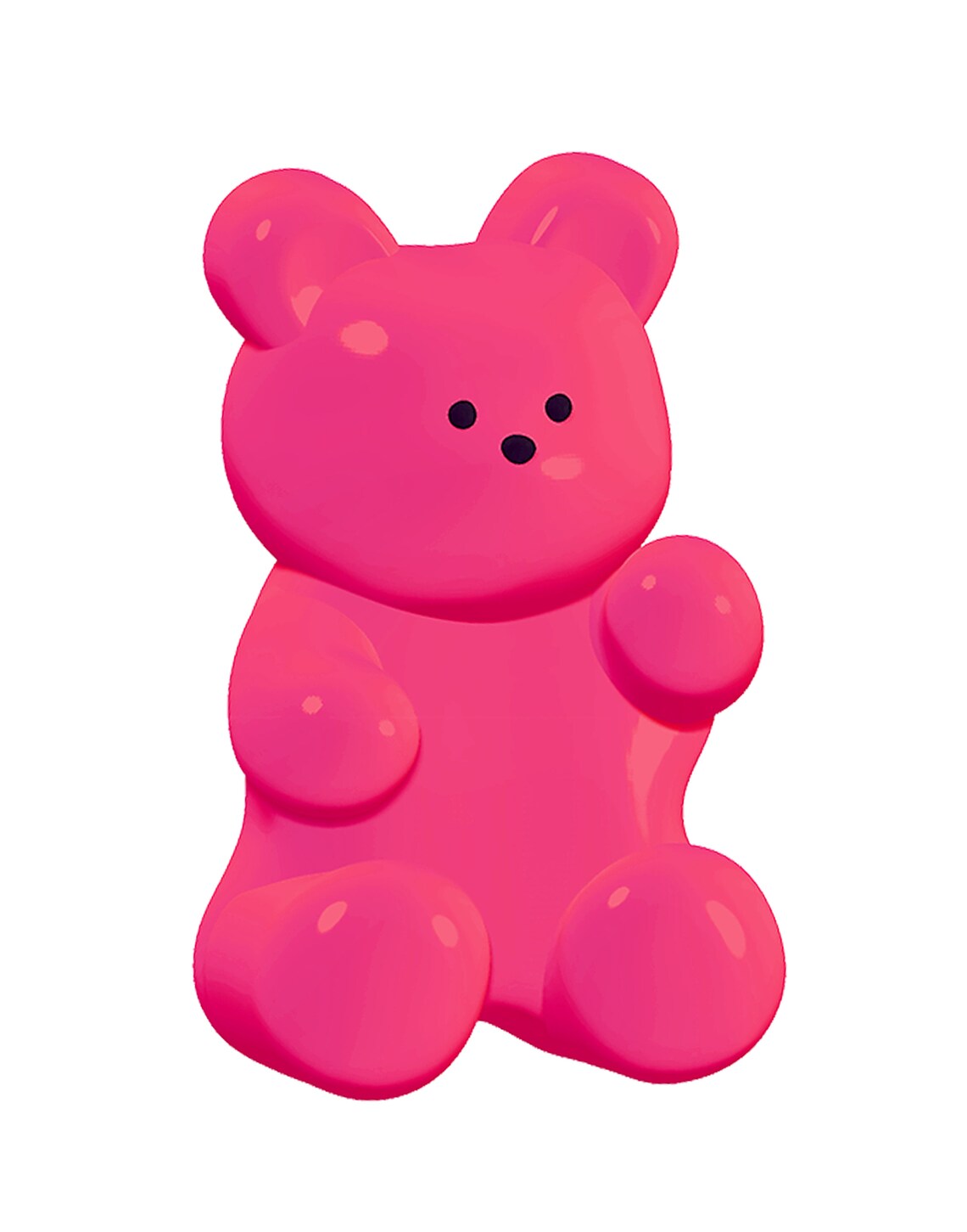 Peach Taste Gummy Bear Pink Bear Lovely Art Cute Art Etsy