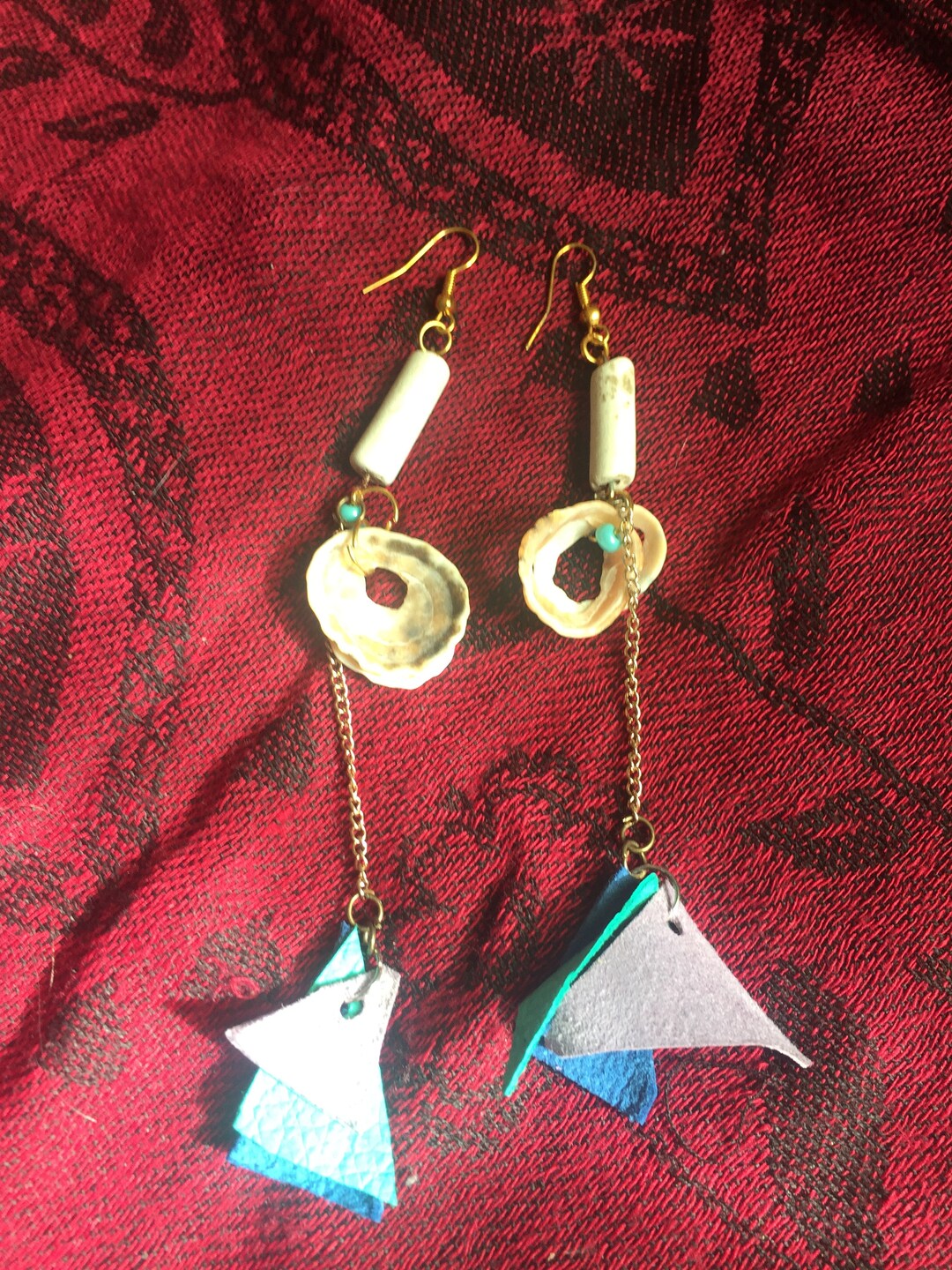 Pipe Stem and Shell Earrings 5 and a Half Inches Long - Etsy