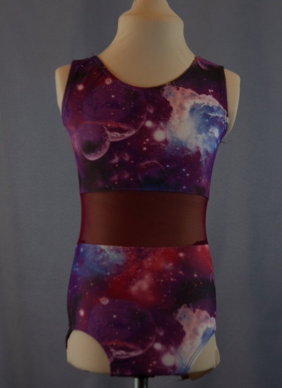 Galaxy and Maroon Leotard - Etsy