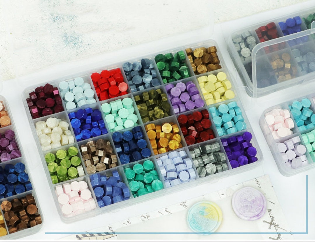 Boxed Lacquer Wax Set/sealing Wax Beads/many Colors Sealing Wax Stick ...