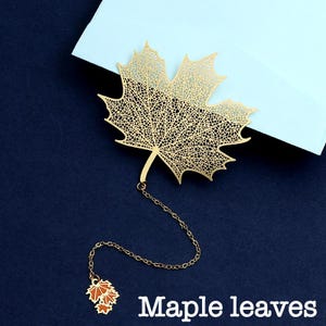 Leaf Vein Metal Hollow Bookmark/ Custom Brass Bookmark/ Ginkgo Biloba ...