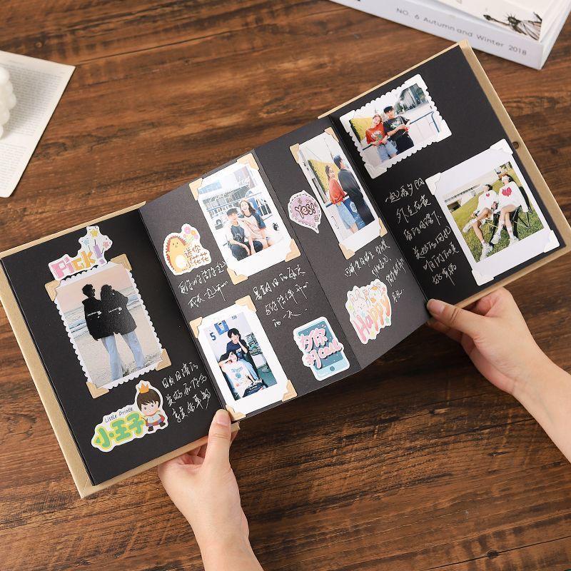 Handmade Accordion Scrapbook Photo Album,kraft Paper Adventure Book ...