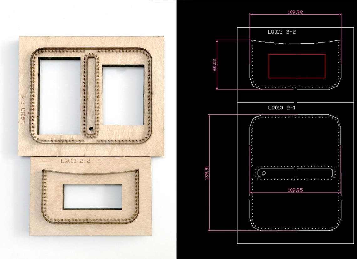 DIY Leather Card Bag Cutting Die,card Case Handmde Die Cutter,leather ...