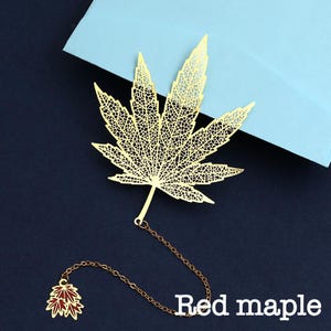 Leaf Vein Metal Hollow Bookmark/ Custom Brass Bookmark/ Ginkgo Biloba ...
