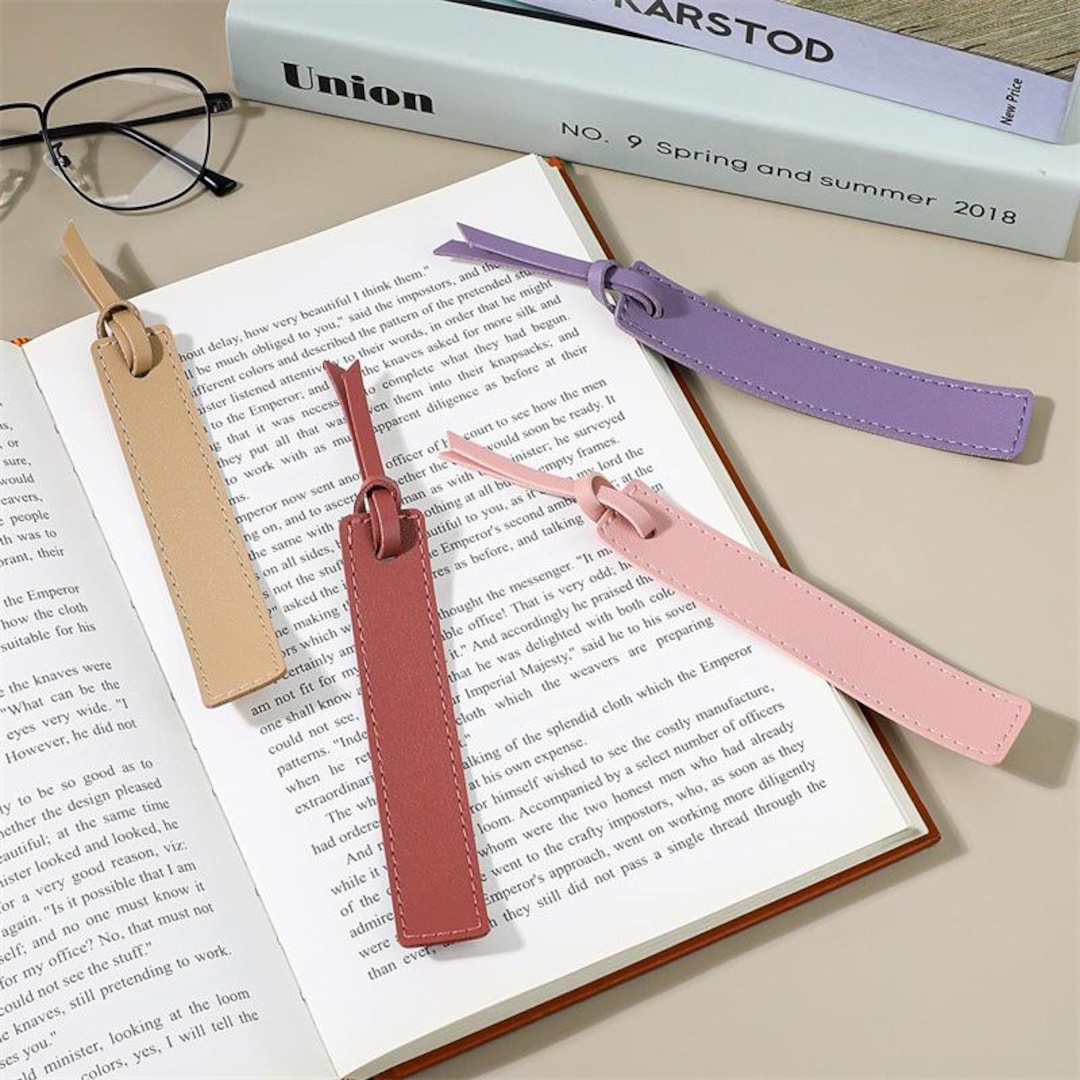 Personalized Leather Bookmark/custom Logo/marker Holder/diy Handbook ...