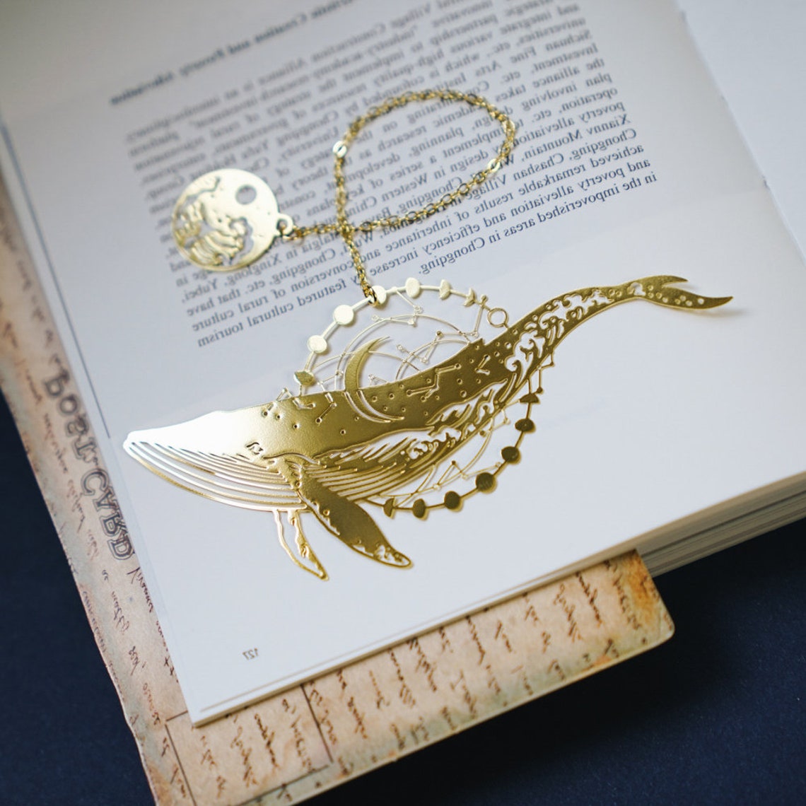 Whale Bookmark/peacock Brass Bookmark/exquisite - Etsy