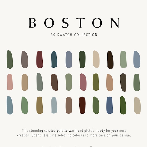 Boston Color Palette - Etsy