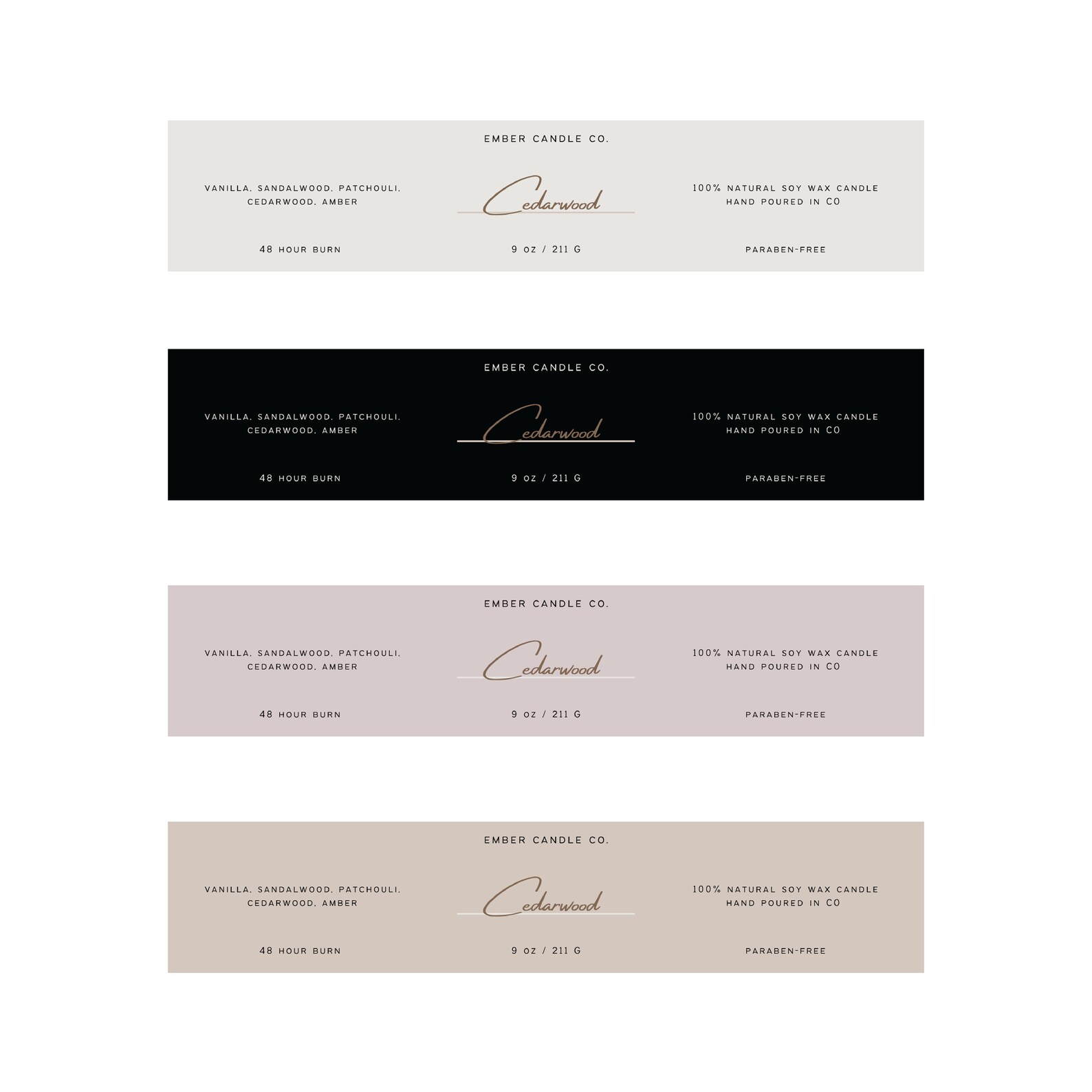 CANVA Candle Label Template | Minimal Candle Label | Candle Packaging ...
