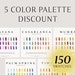 5 Color Palette Bundle Discount | 150 Color Swatches | Adobe and ...