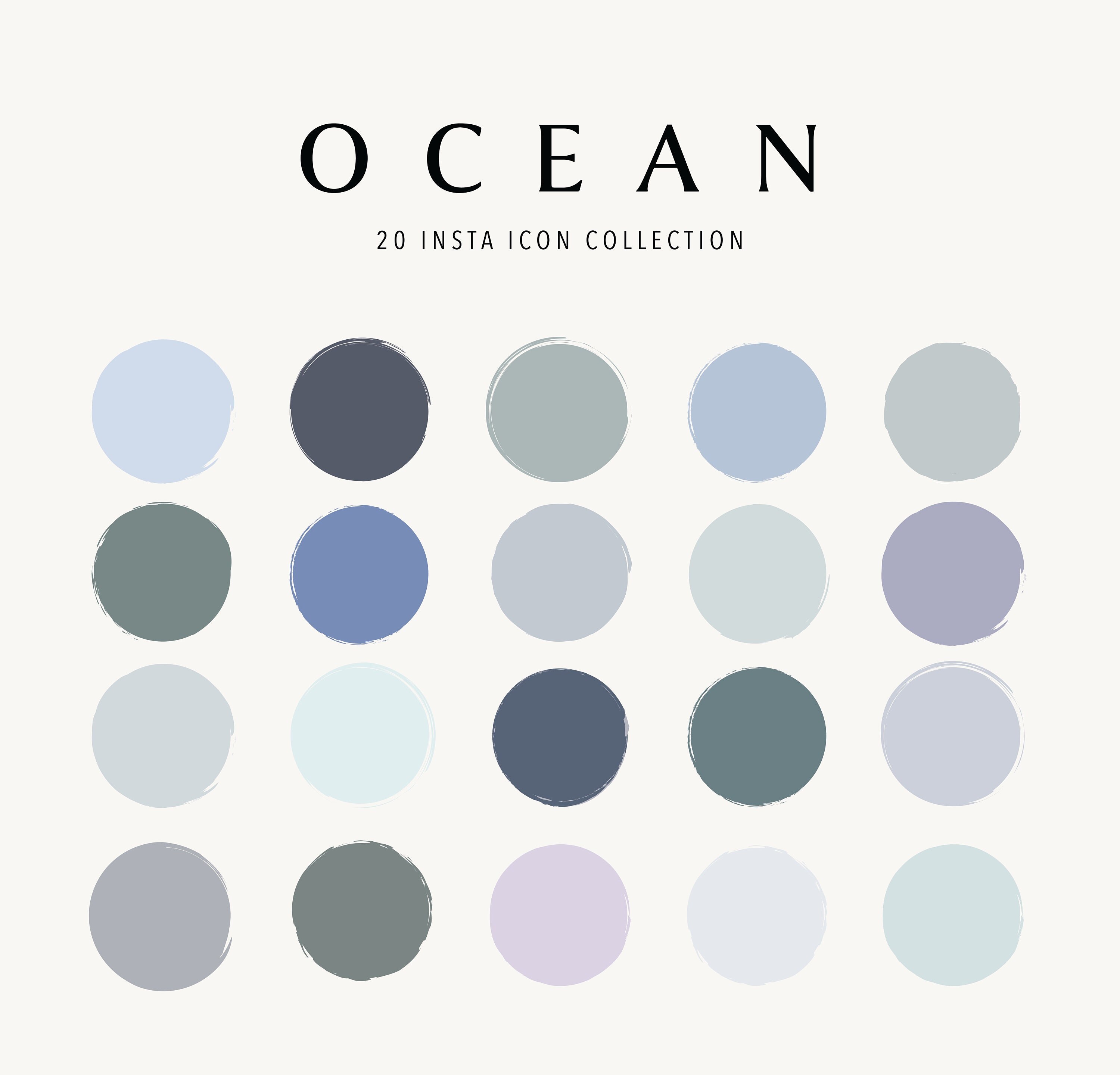 Ocean 20 Instagram Highlight Icon Collection | Blue Neutral Instagram ...