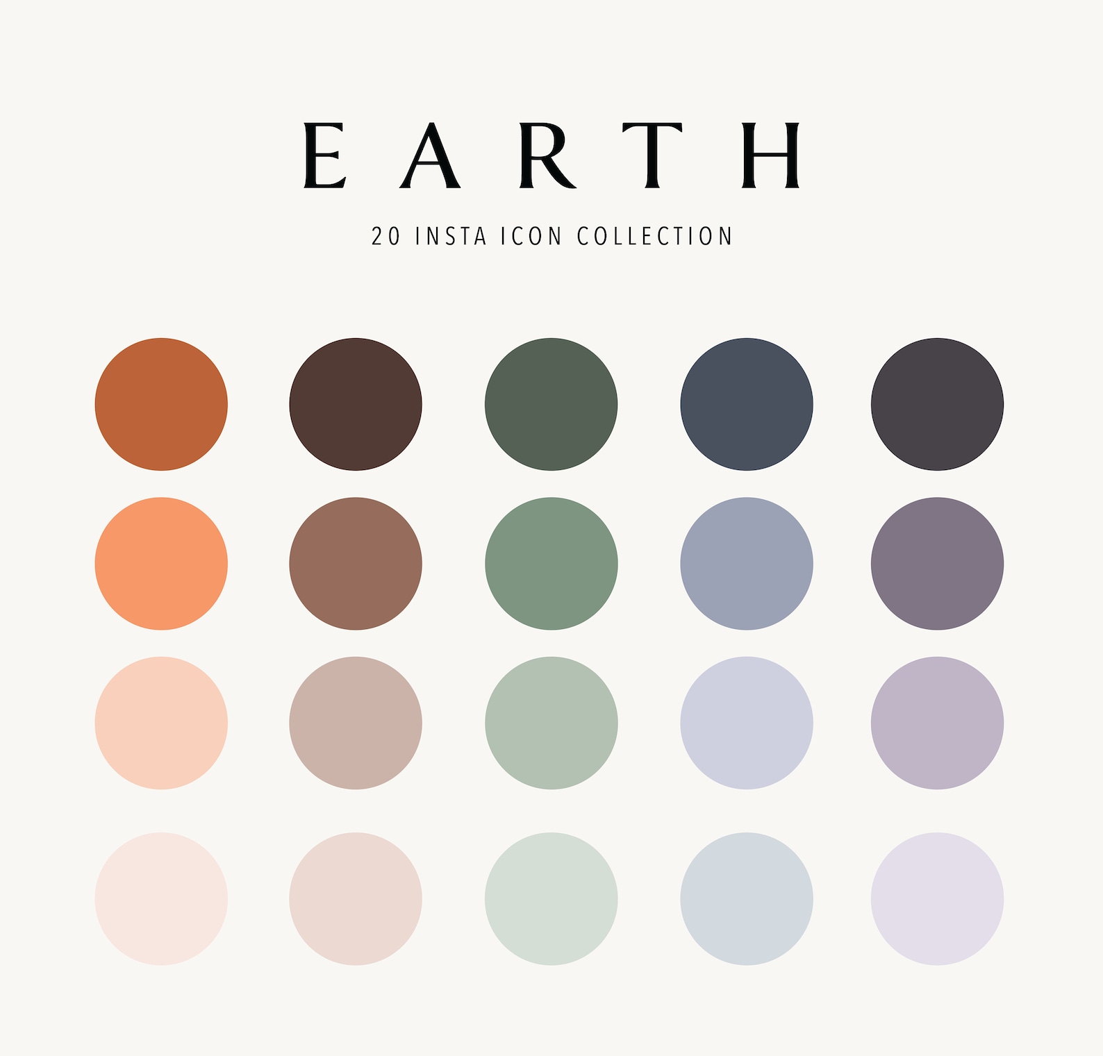 Earth 20 Instagram Highlight Icon Collection | Earth Tone Icon Covers ...
