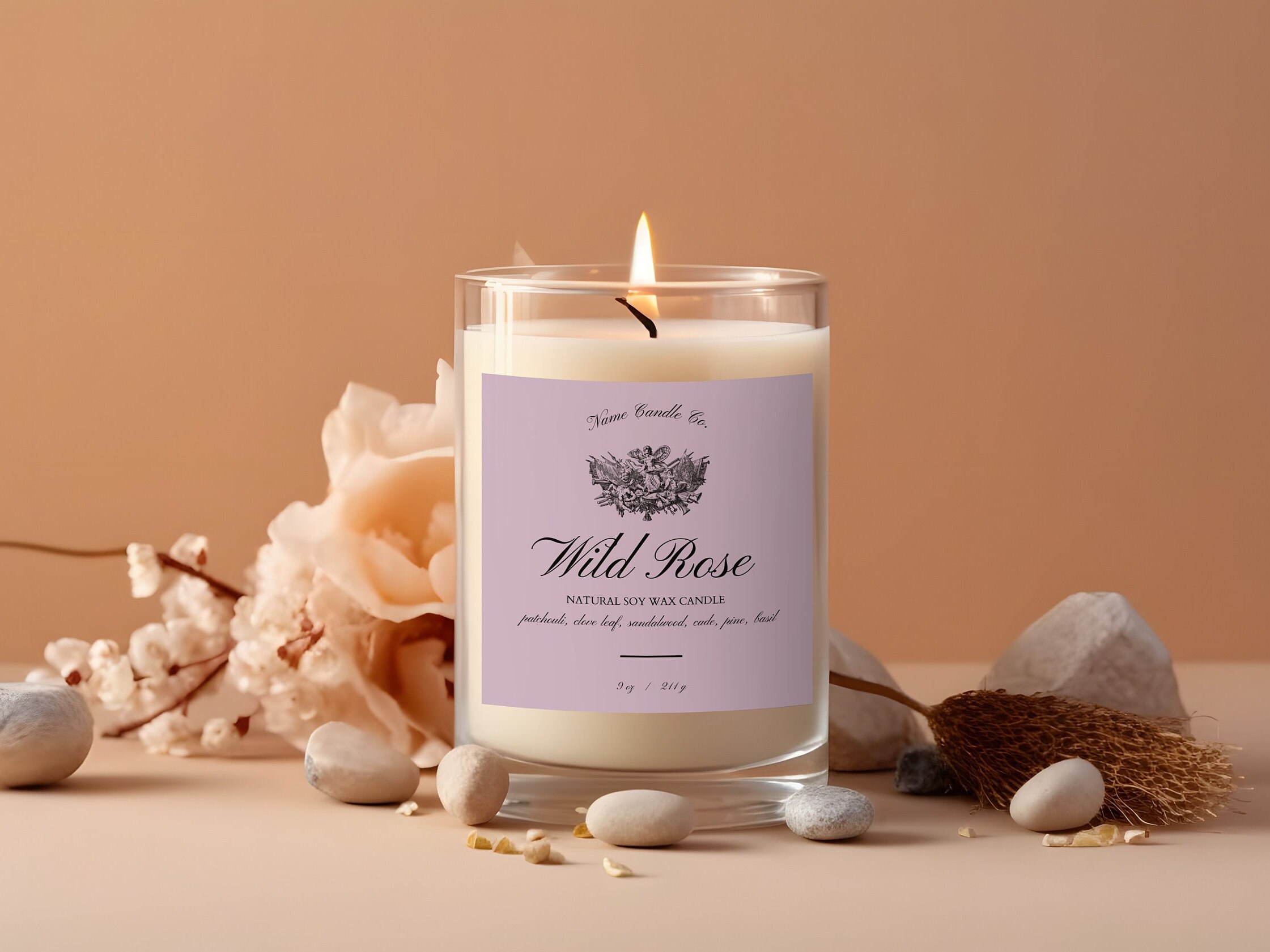 CANVA Candle Label Template Traditional Candle Label - Etsy