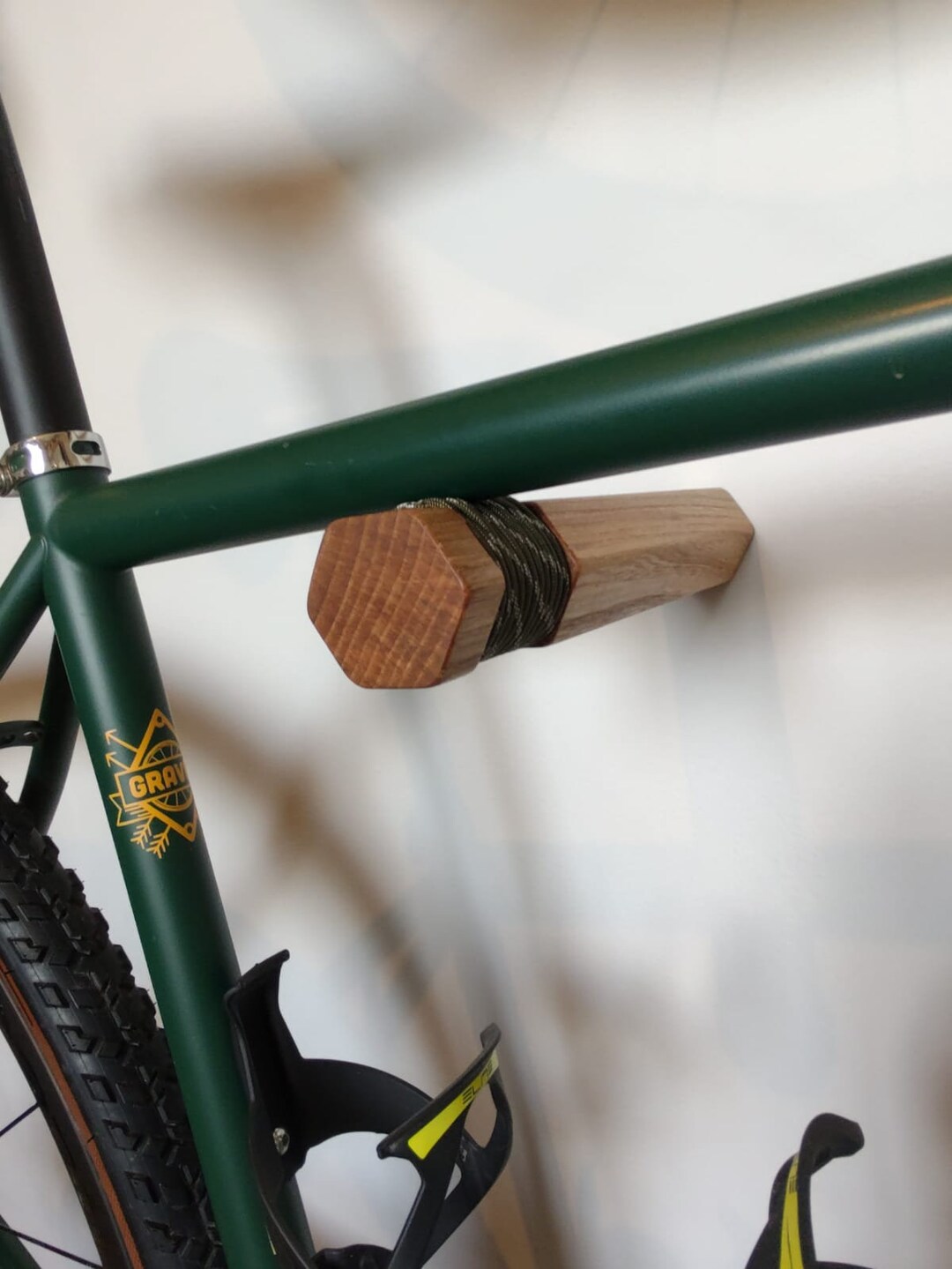 Wooden Wall Bike Rack, Mahogany Bike Rack - Etsy