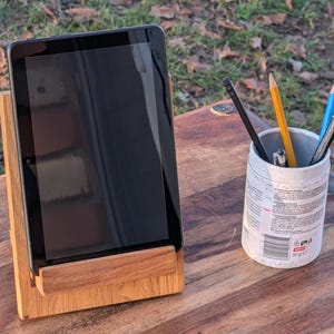 Rustic Zodiac Engraved Wooden Tablet Holder – Personalized Gift With ...