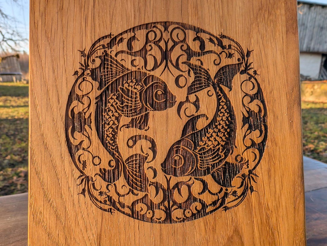 Rustic Zodiac Engraved Wooden Tablet Holder – Personalized Gift With ...