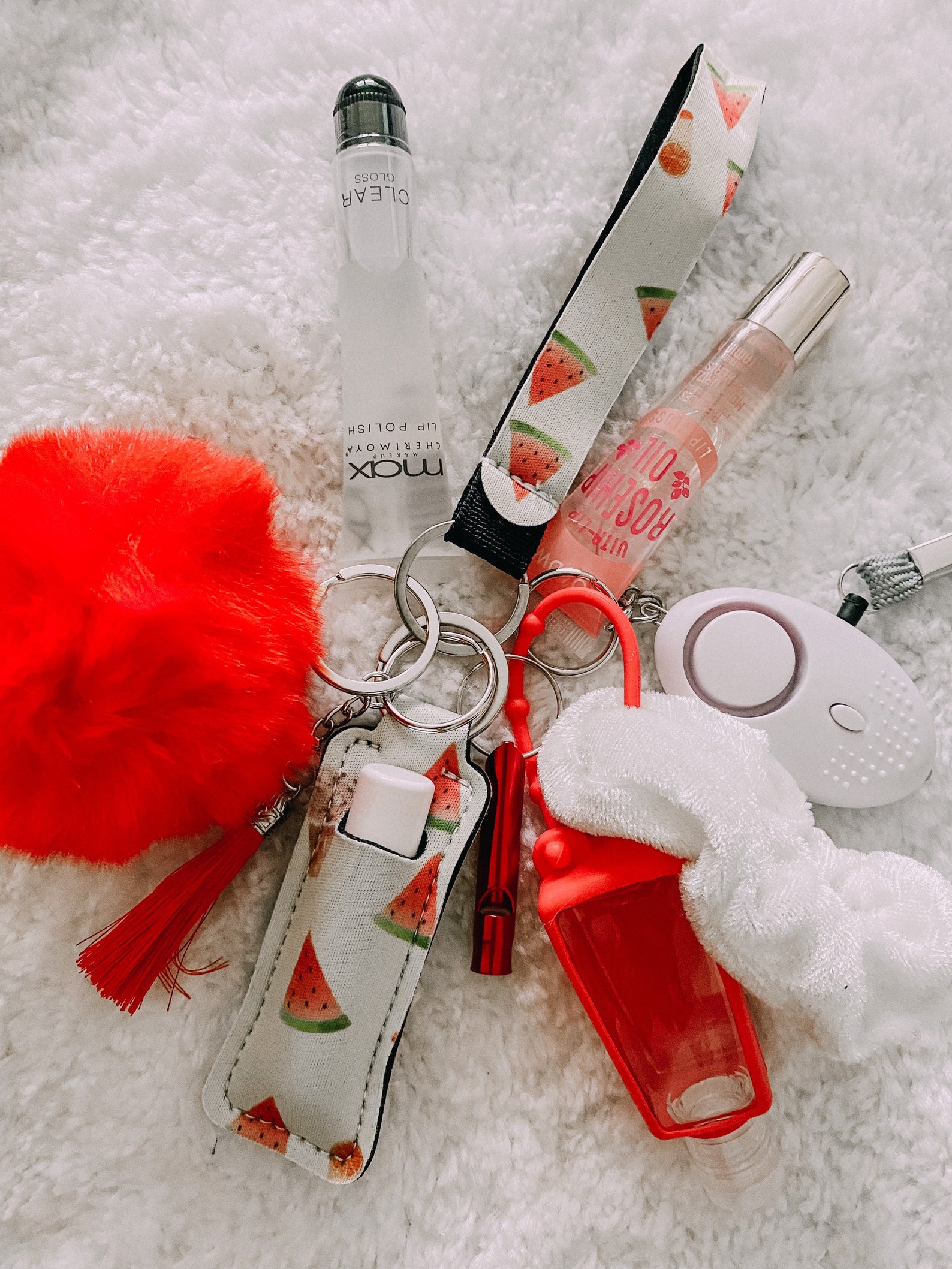 Lip Gloss Keychain Wristlet Keychain Mother Day Keychain Etsy