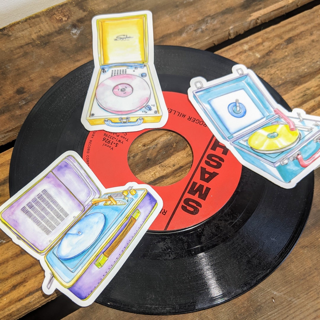 Vintage Record Players Vinyl Stickers - Etsy