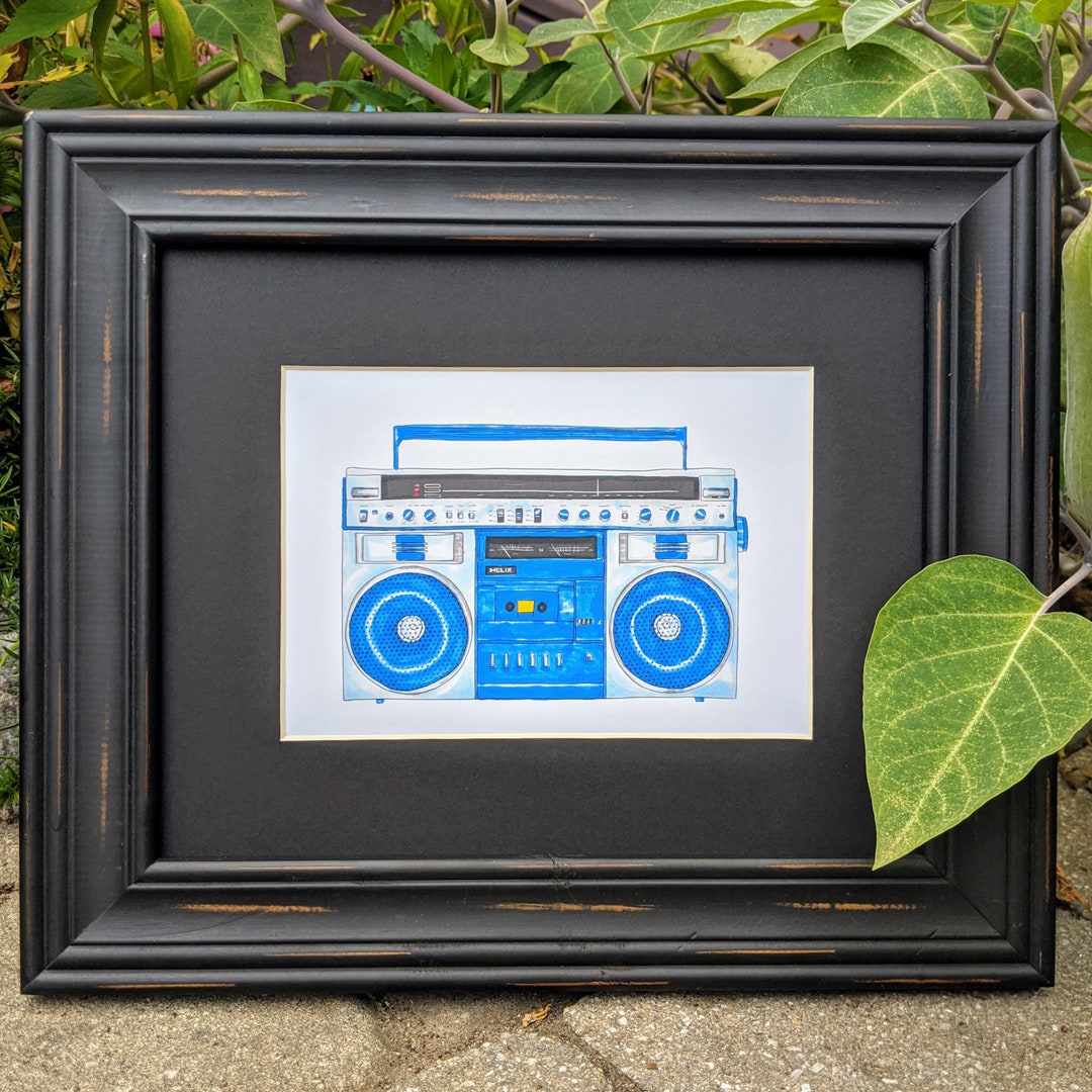 Retro Boombox - Art Prints - Etsy