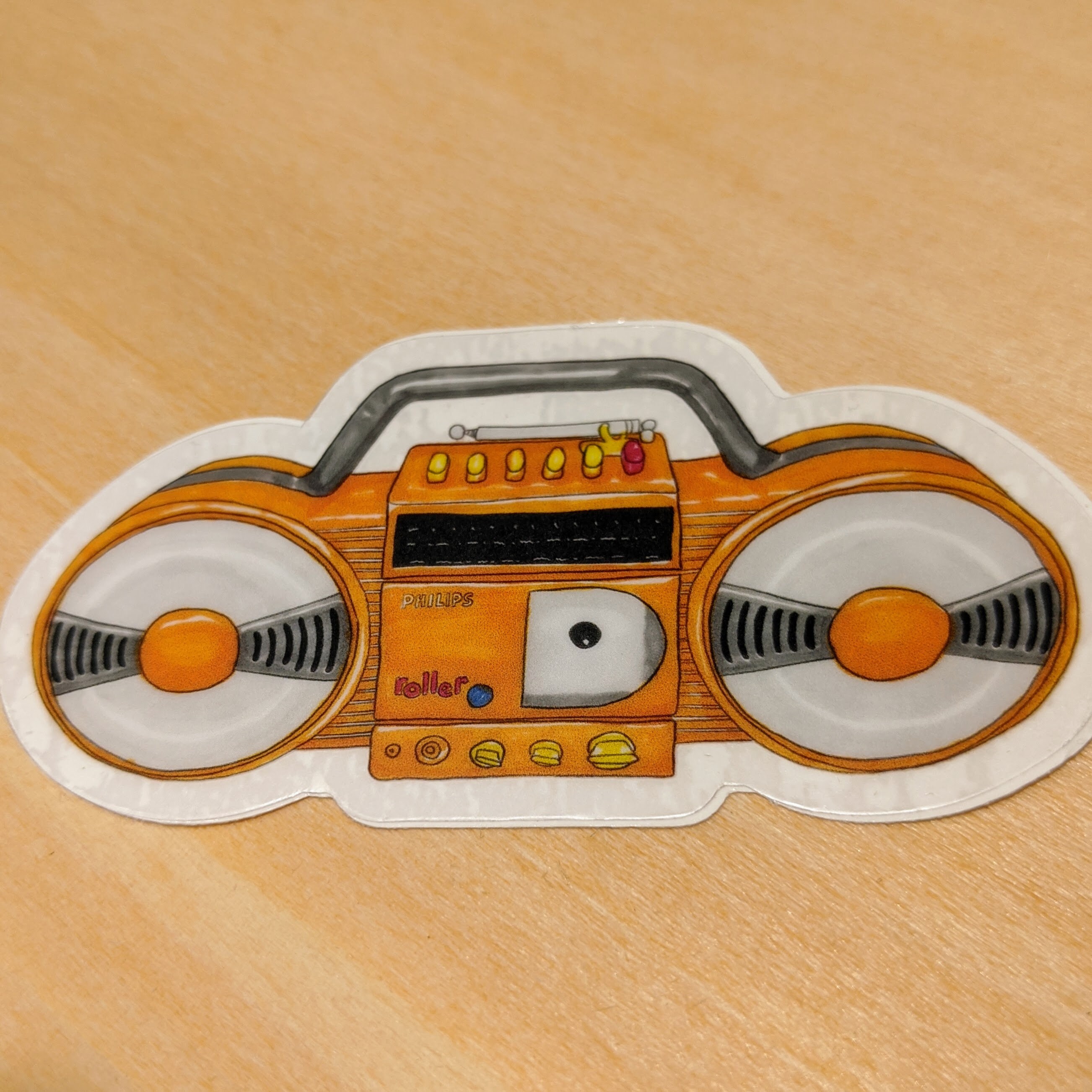 Boombox Clear Vinyl Stickers - Etsy