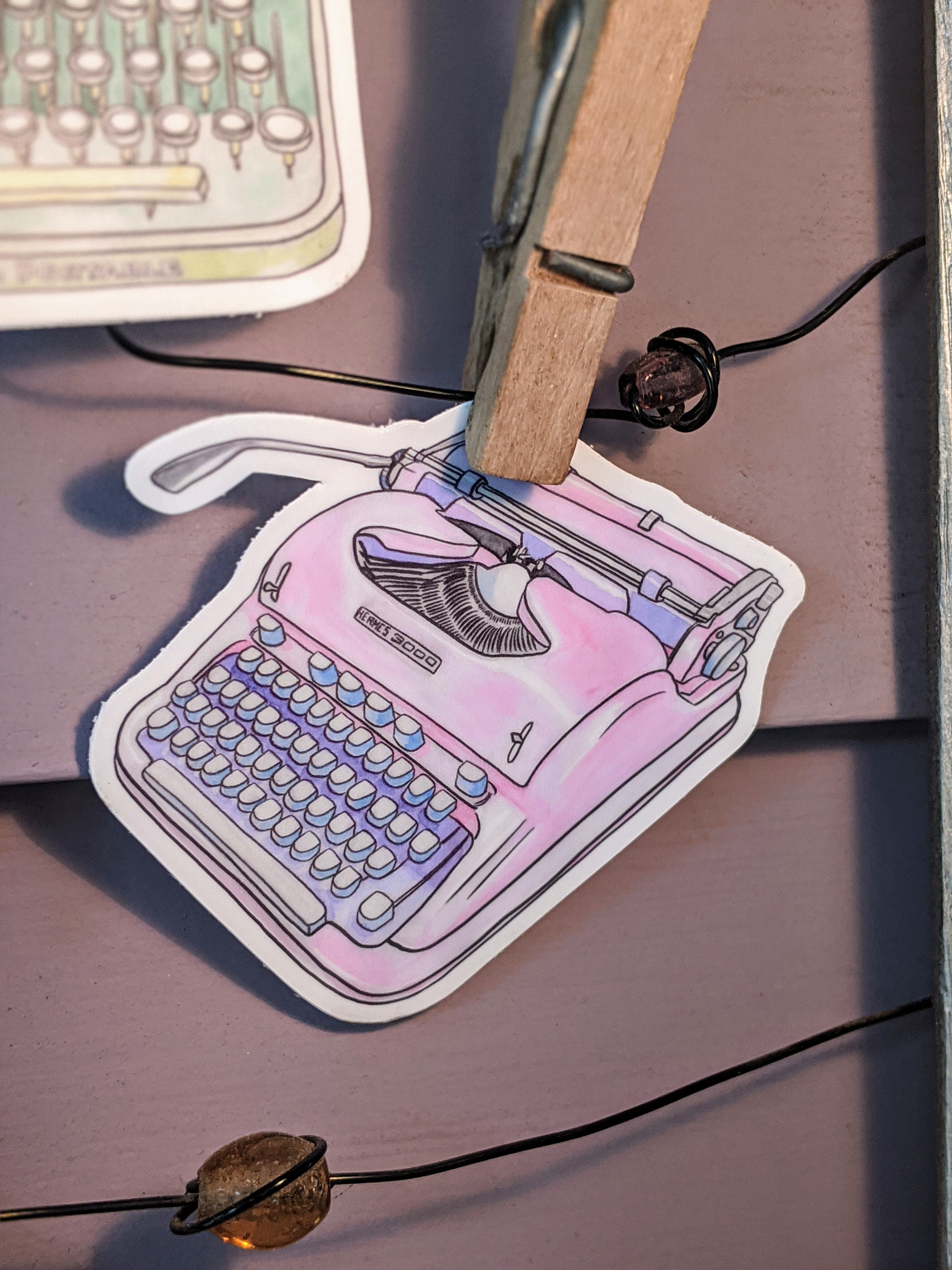 Vintage Typewriter Vinyl Stickers Laptop Sticker Water | Etsy