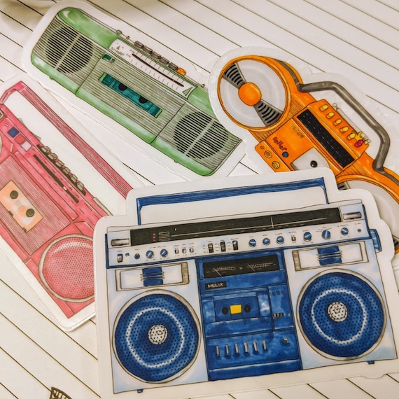 Boombox Clear Vinyl Stickers | Etsy