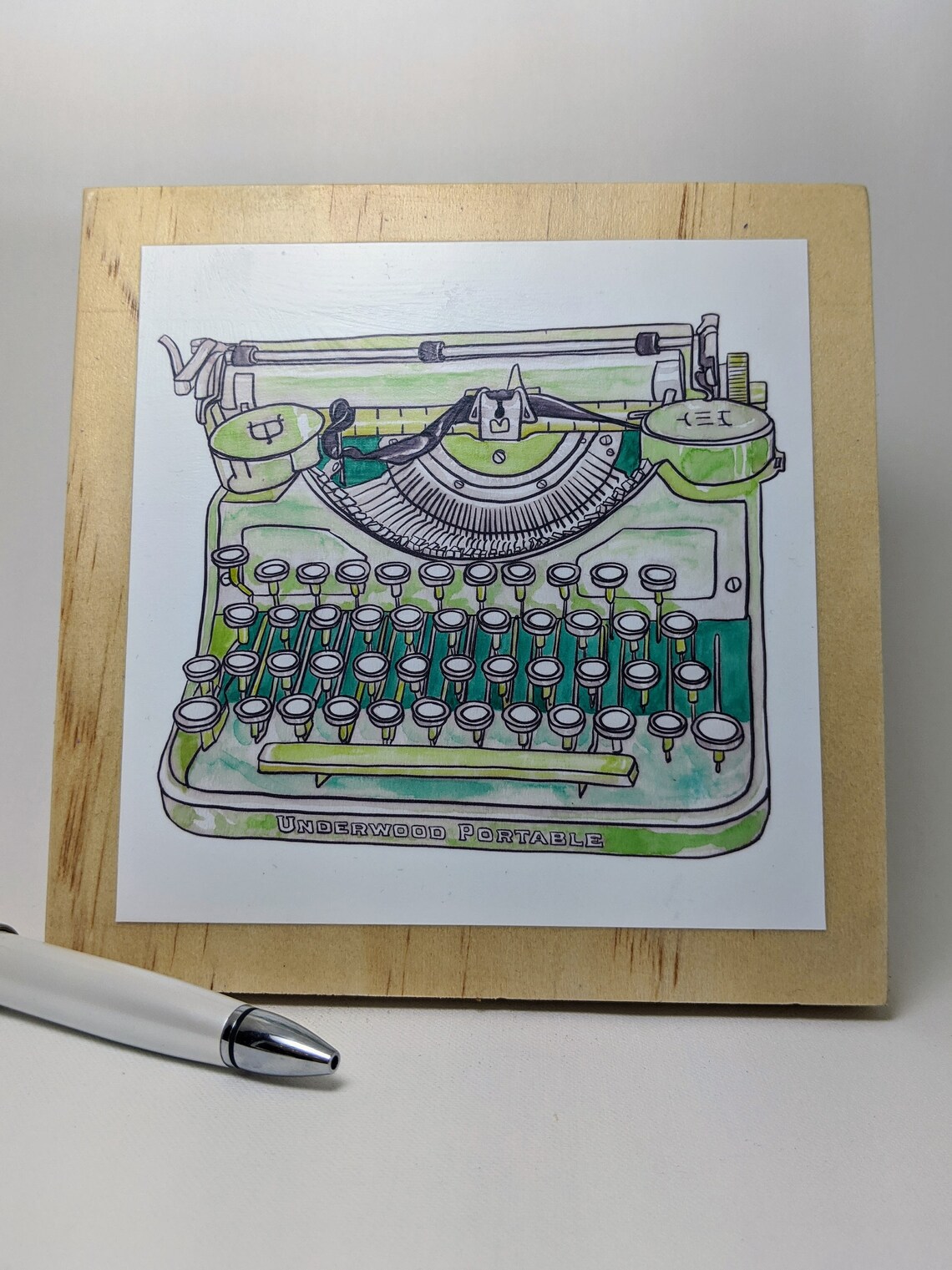 Vintage Typewriter Art Prints - Watercolor and Ink - Etsy