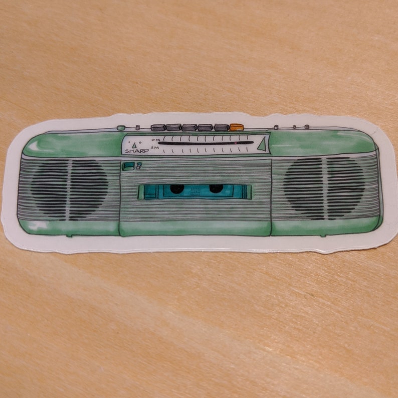 Boombox Clear Vinyl Stickers - Etsy