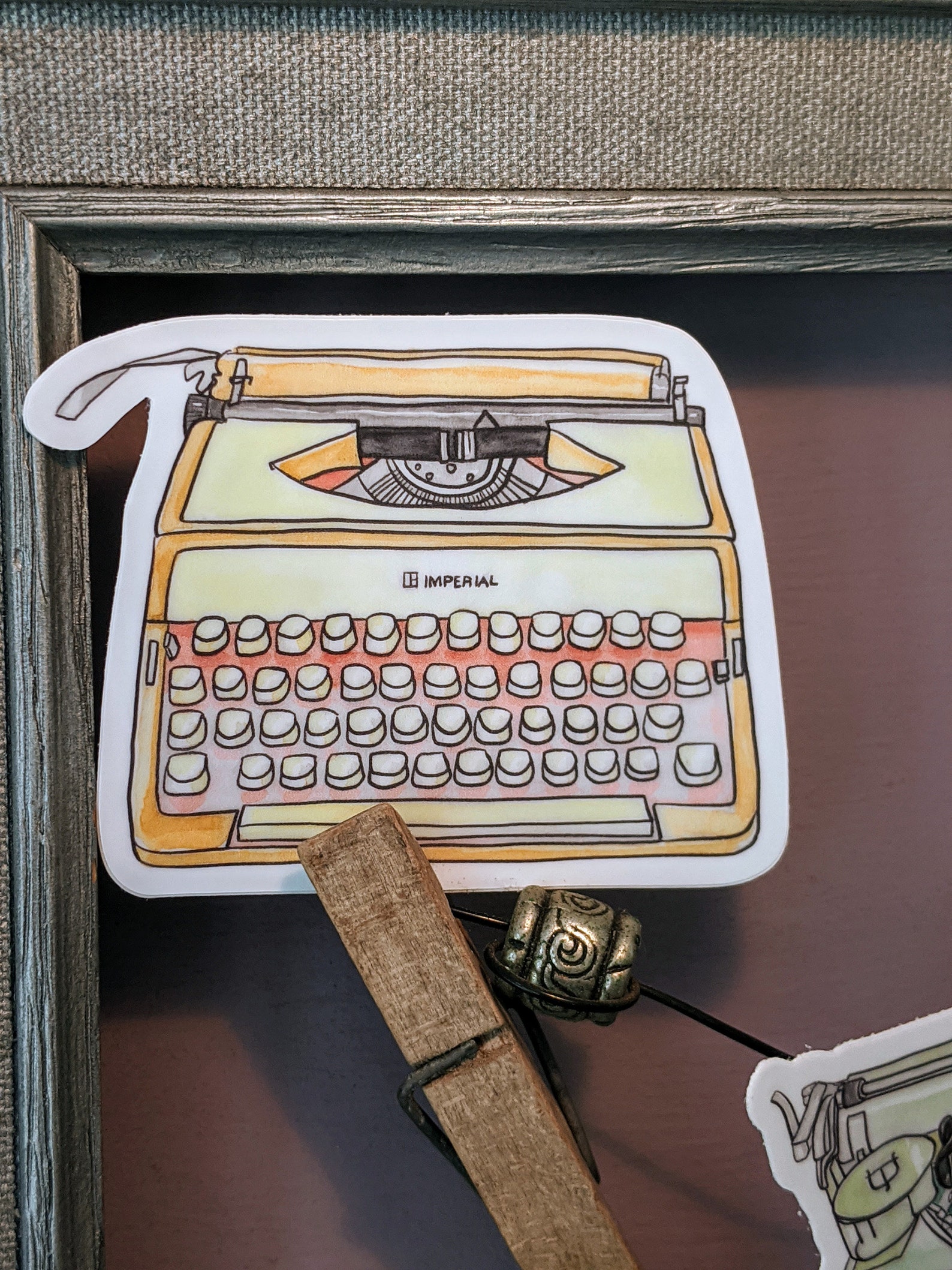 Vintage Typewriter Vinyl Stickers - Laptop Sticker - Water Bottle ...