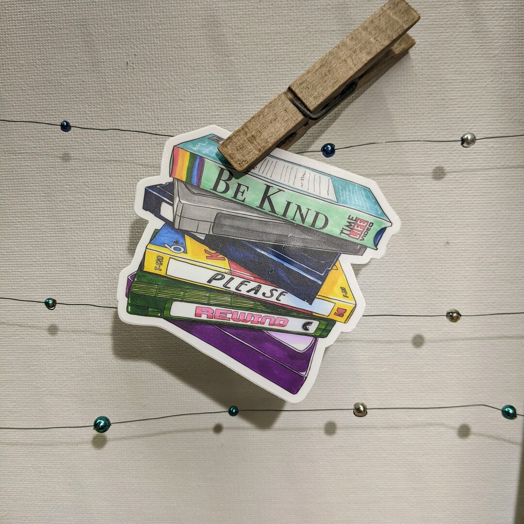 Vintage VHS "please Be Kind, Rewind" Vinyl Stickers - Etsy