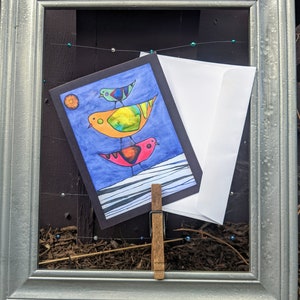 Stack of Birds Greeting Card - Etsy