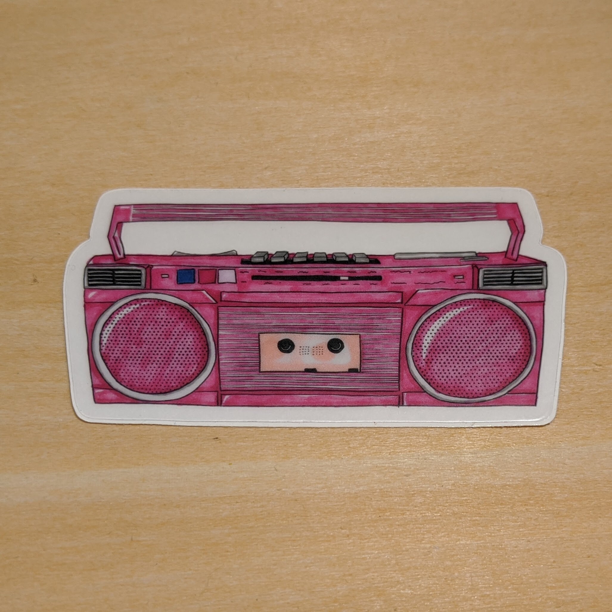 Boombox Clear Vinyl Stickers - Etsy