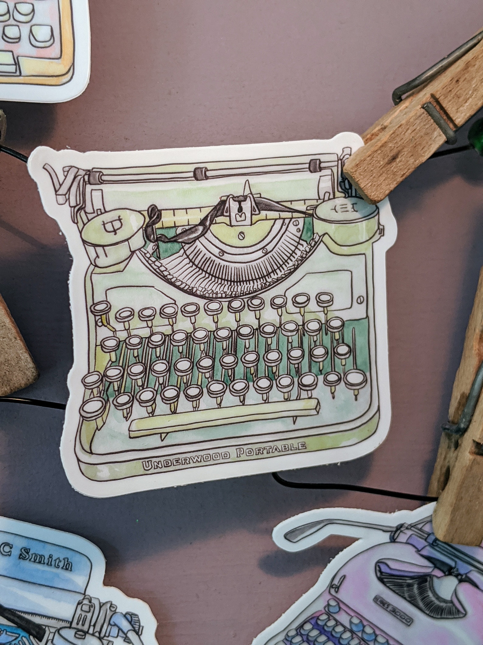 Vintage Typewriter Vinyl Stickers Laptop Sticker Water - Etsy