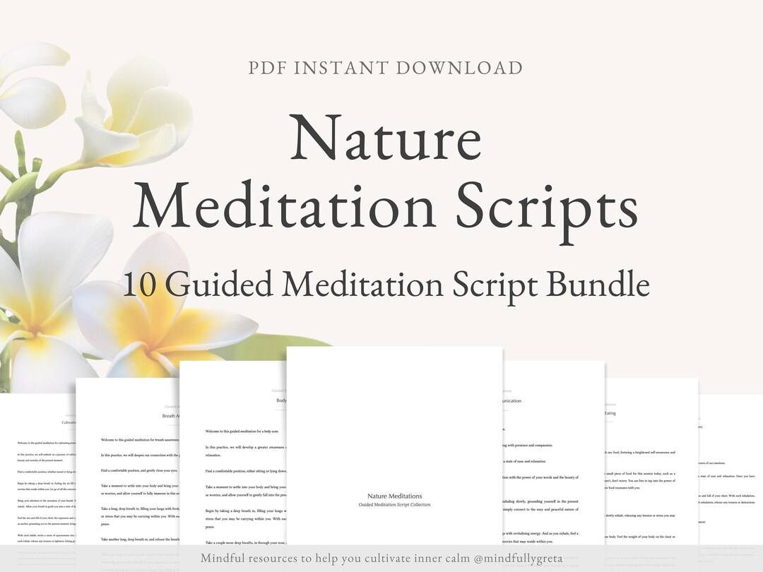 Nature Meditations Guided Meditation Script Collection 10 Guided ...