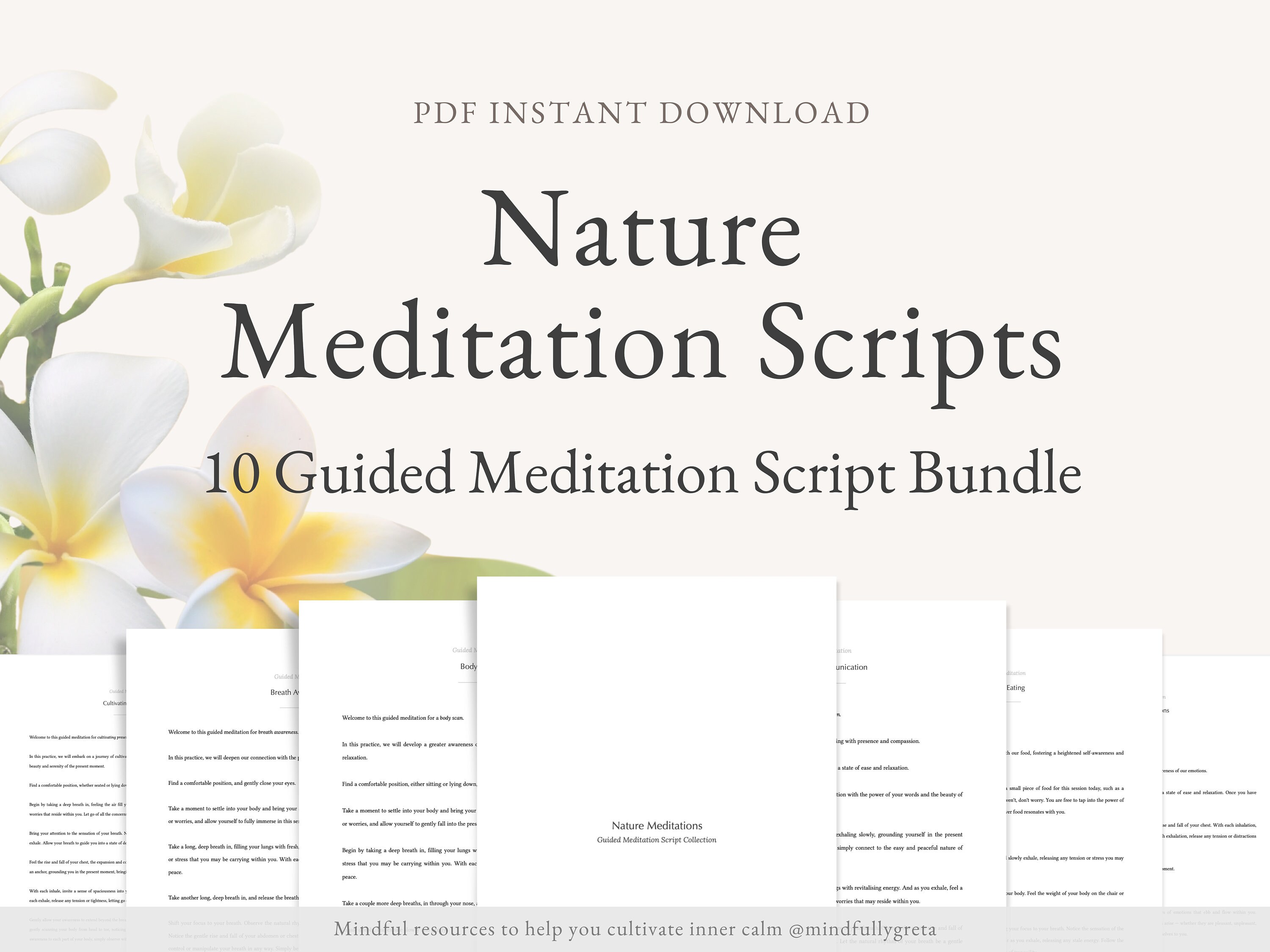Nature Meditations Guided Meditation Script Collection 10 Guided ...