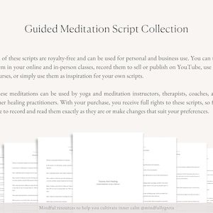 Trauma and Healing Guided Meditation Script Bundle Guided Meditation ...