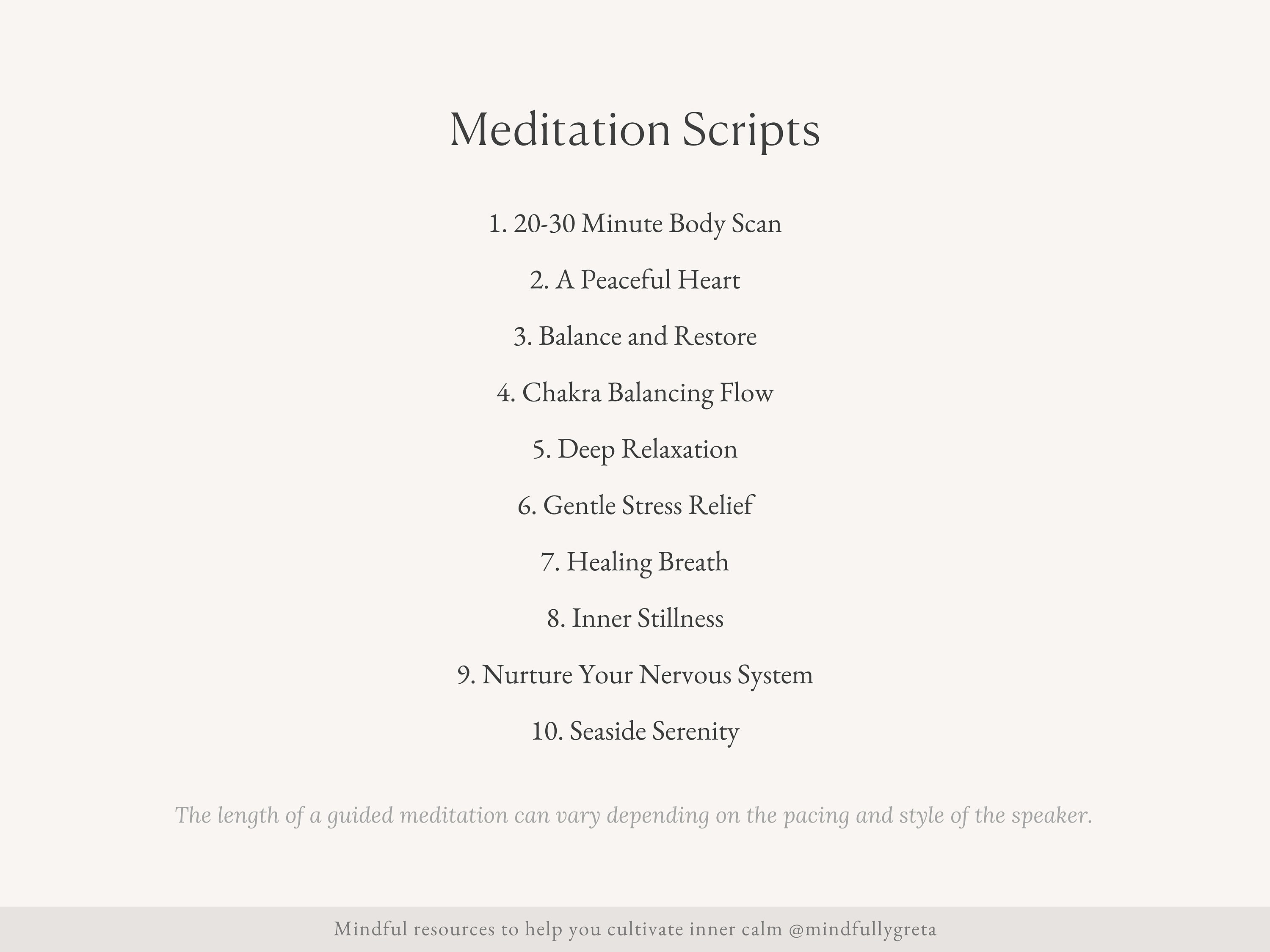 20-30 Minute Guided Meditation Script Bundle Guided Meditation Script ...