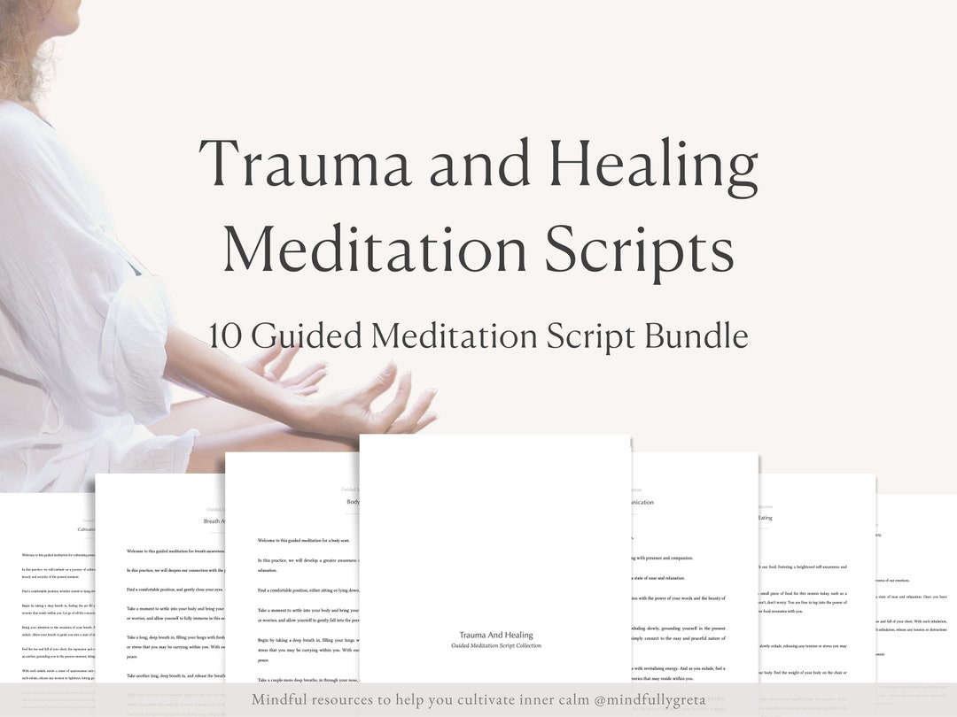 Trauma and Healing Guided Meditation Script Bundle Guided Meditation ...