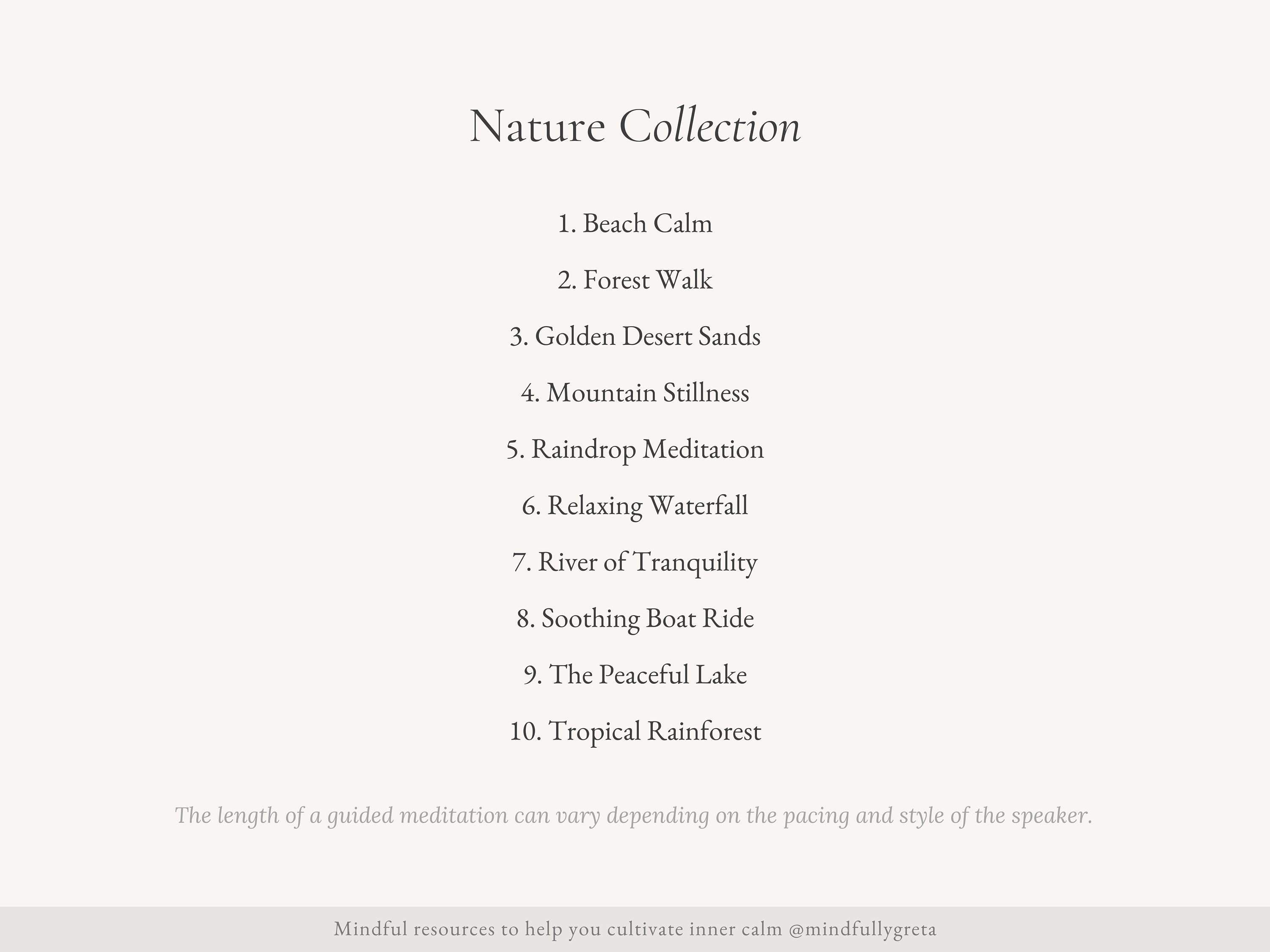 Nature Meditations Guided Meditation Script Collection 10 Guided ...