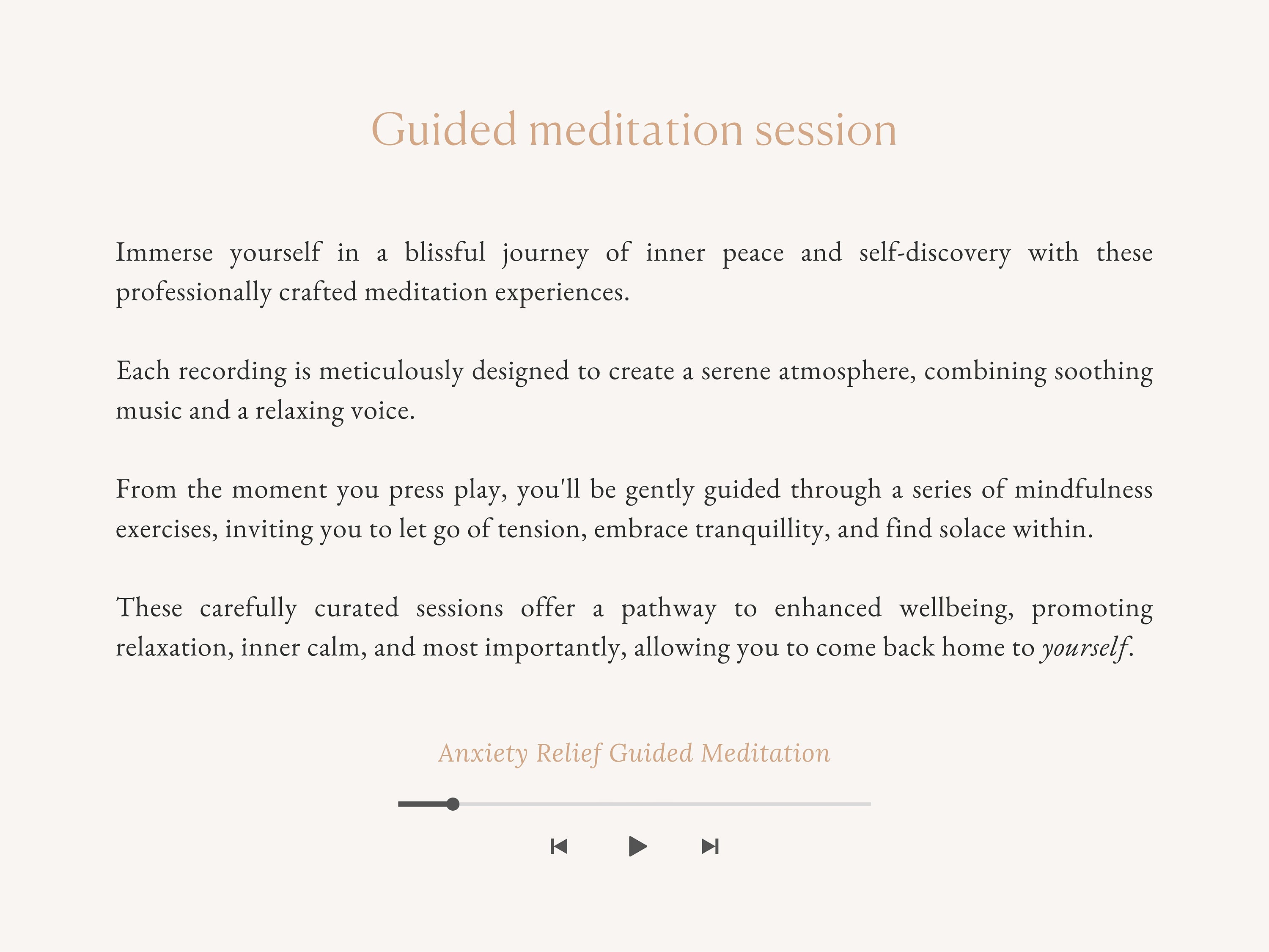 Anxiety Relief Guided Meditation Audio Mp3 Digital Download Guided ...