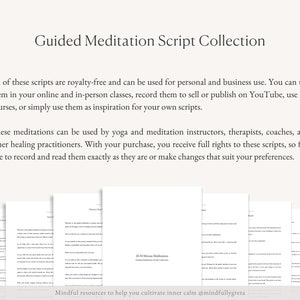 20-30 Minute Guided Meditation Script Bundle Guided Meditation Script ...