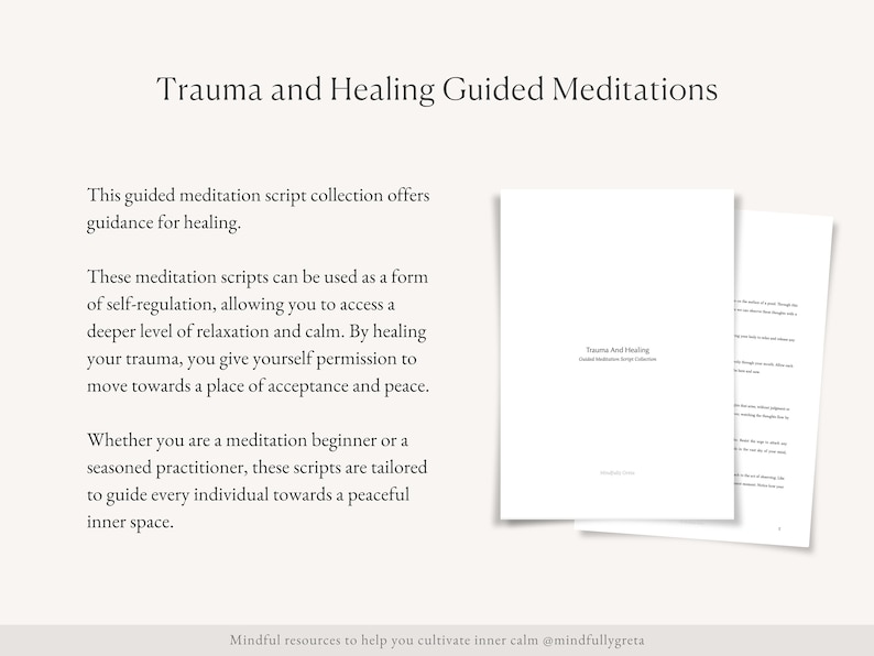 Trauma and Healing Guided Meditation Script Bundle Guided Meditation ...