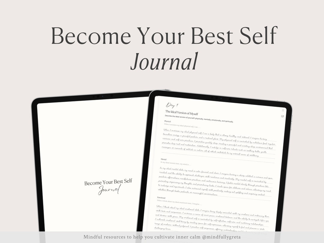 Become Your Best Self Journal Become Your Best Self Planner Digital ...