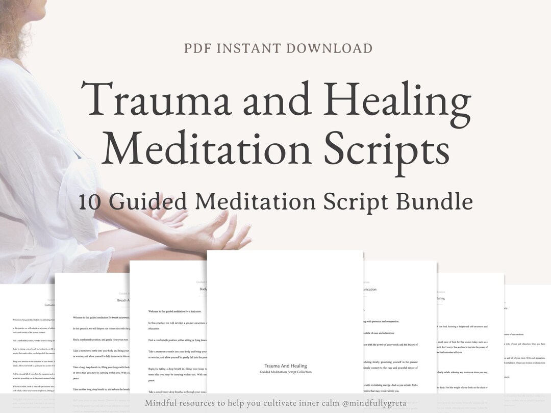 Trauma and Healing Guided Meditation Script Bundle Guided Meditation ...