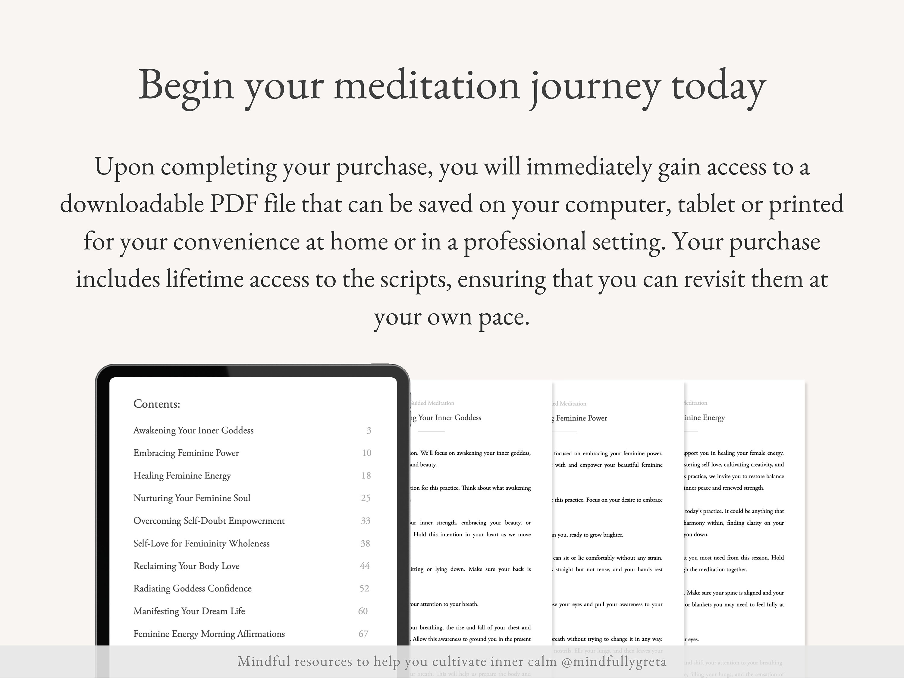 Nurturing Femininity Guided Meditation Script Bundle Guided Meditation ...