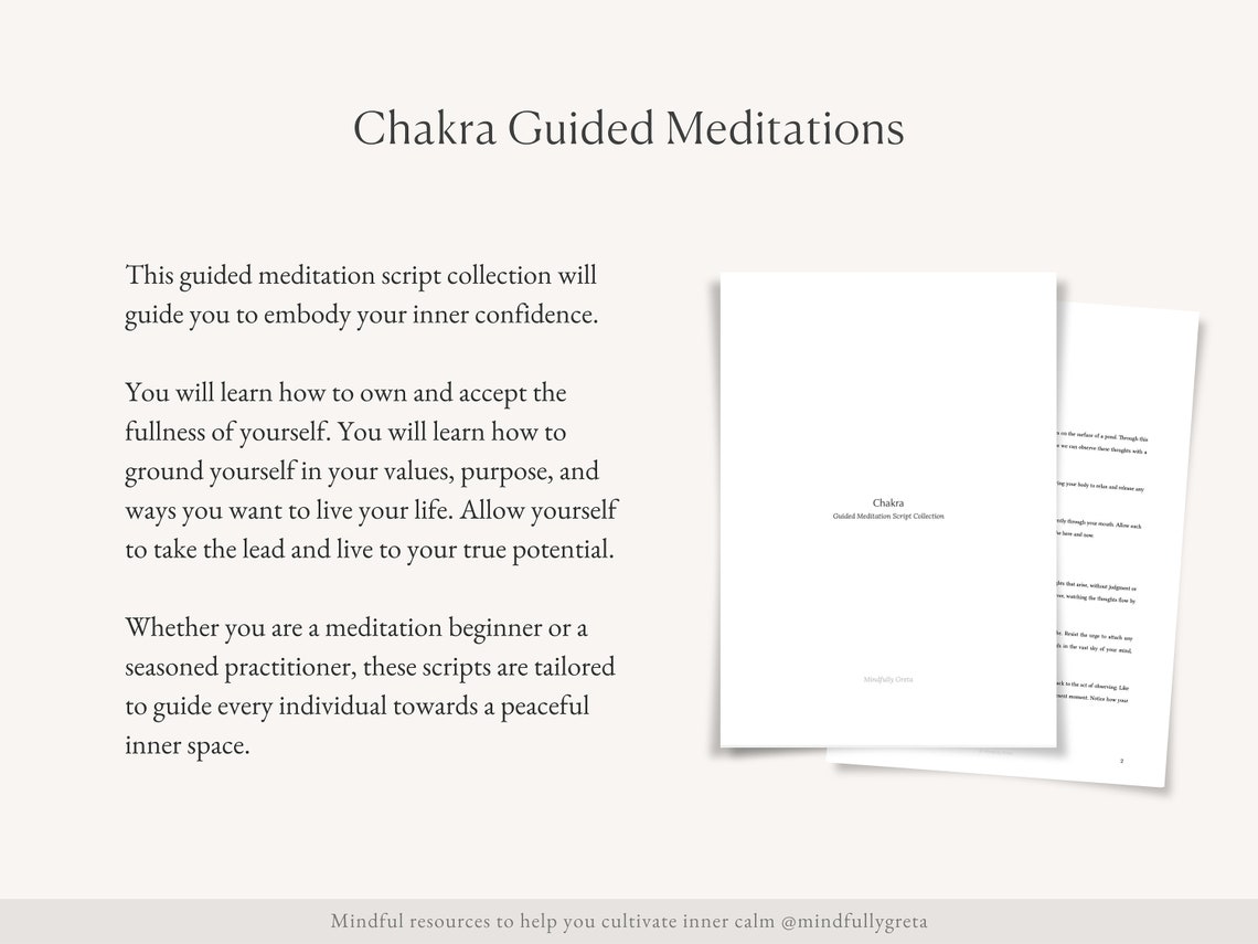 Chakra Guided Meditation Script Bundle Guided Meditation Script ...