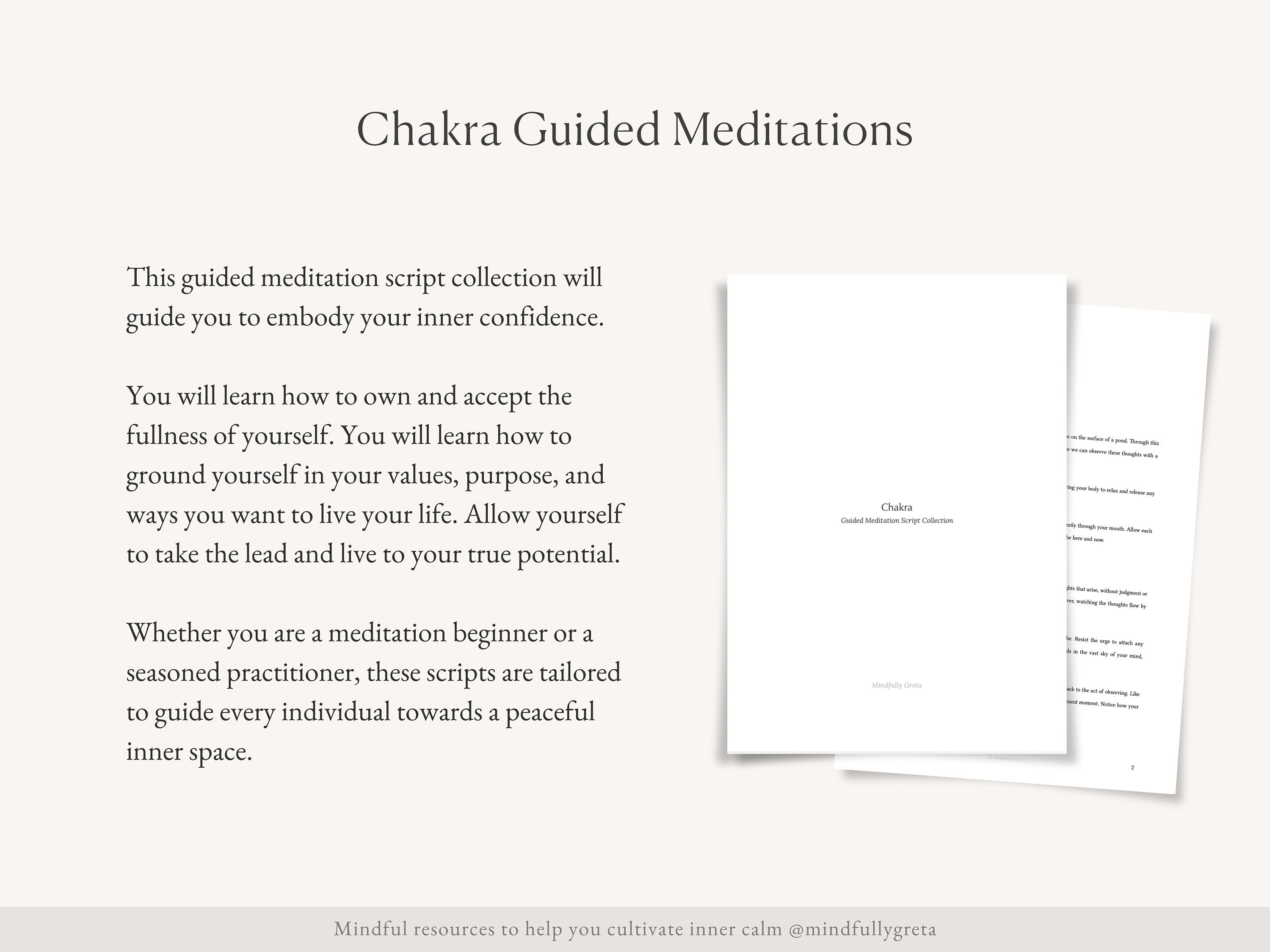 Chakra Guided Meditation Script Bundle Guided Meditation Script Collection 10 Guided Meditations ...