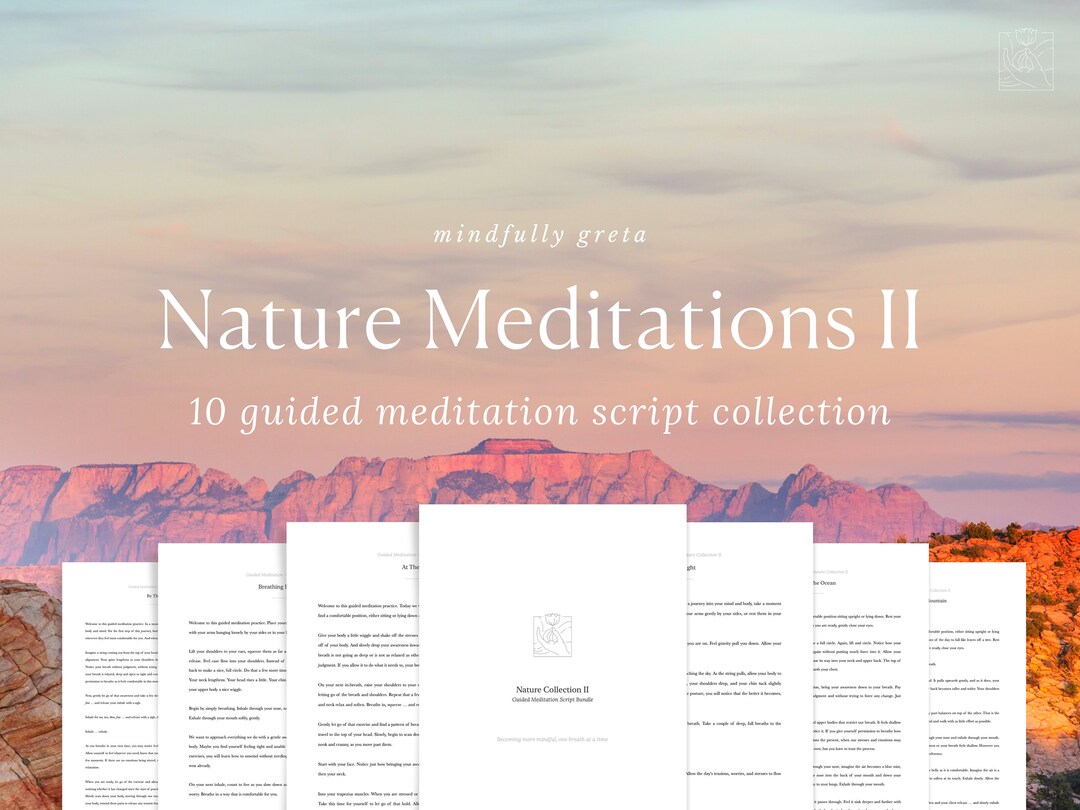 Nature Meditations Guided Meditation Script Collection 10 Guided ...